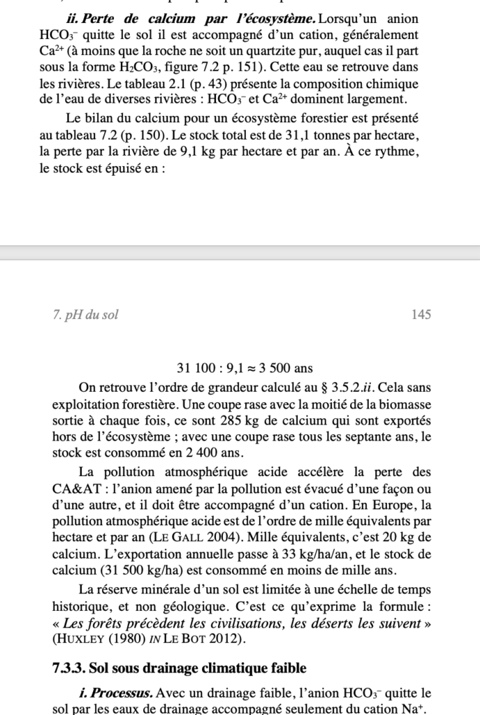 Acidification du sol, apparition et disparition des protons